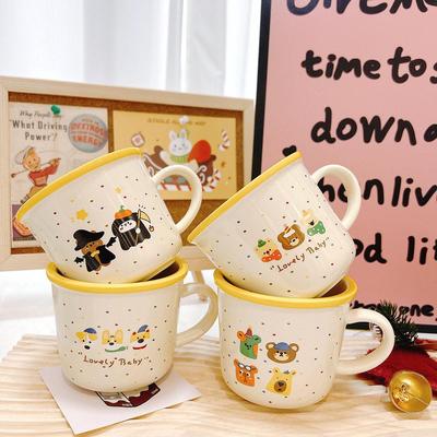 350ML Cartoon Chaigou Ceramic Mug Birthday Gift Cup