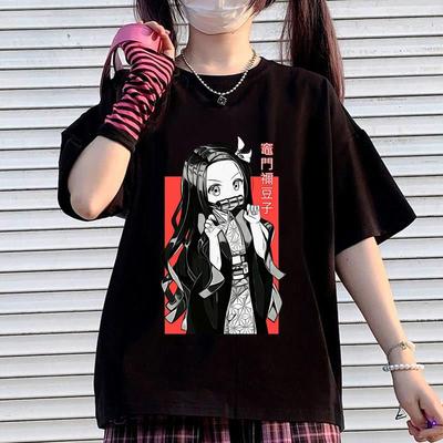 Japanese Anime Demon Slayer Women T Shirt Kimetsu No Yaiba N