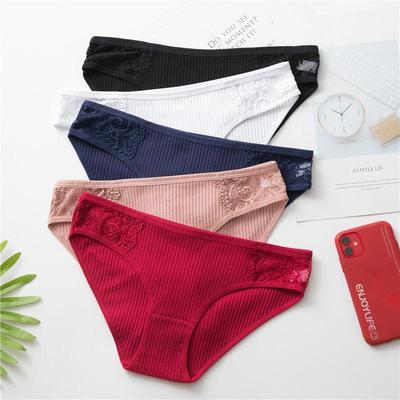 3Pcs/lot Solid Women's Cotton Panties Comfort Underwear
