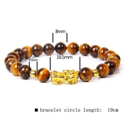 FenShui Stone Beads Bracelet Pink Cat Eye Bead Bracelets