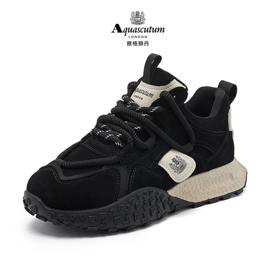 雅格狮丹厚底拼色舒适百搭休闲鞋