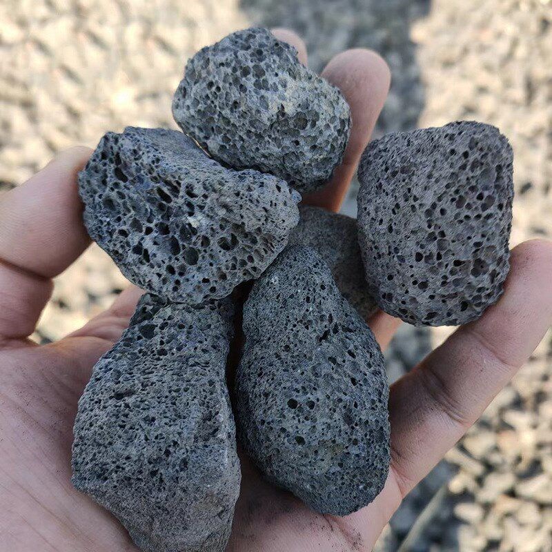 现货火山石河道治理多孔火山岩 5-8cm湿地水处理火山石滤料比重轻