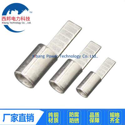 DBN1.25/2.5-9/11/13/14L/18L片形裸端头冷压接线端子铜线耳紫铜