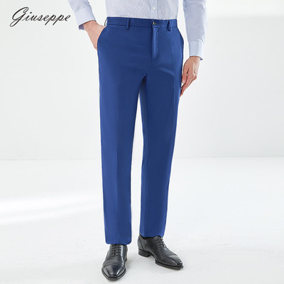 乔治白春季男士休闲小脚西裤中腰修身微弹通勤青年长裤子潮