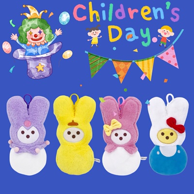 跨境新品peeps复活节彩色兔子娃娃毛绒玩具公仔动漫周边 玩偶现货