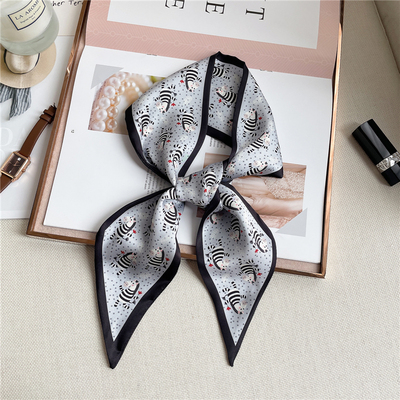 极速Print Hair Bands Skinny SilkB Scarf Women Headband Ribbo