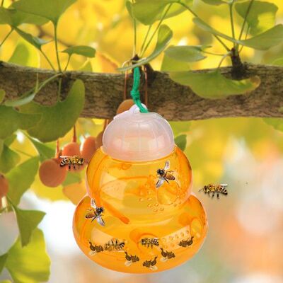 极速Wasp Trap Hornets Trapper Bee Beehive Catcher Y.ellow