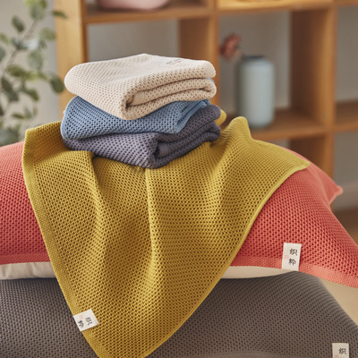 安懒懒A类全棉蜂窝华夫格枕巾