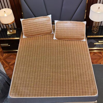 Home use student dormitory with ice silk mats on top and bottom, cool mats without pillowcases, Roman grid cool mats