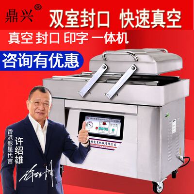 DZD-400双室功能真空包装机水产品真空机商用变压快速抽真空机运