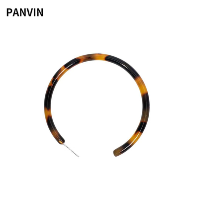 PANVIN轻奢醋酸豹纹开口耳环