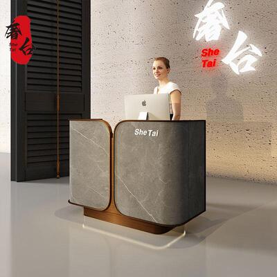 奢台公司前台酒店售楼部接待台会所美容院水吧台大理石收银台柜台