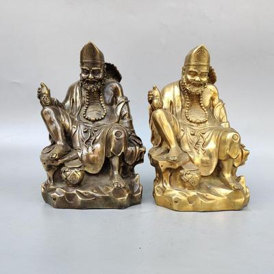 济公活佛铜像摆件铜十八罗汉降龙尊者道济和尚济颠人物像家居桌面