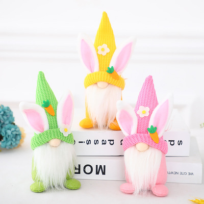 新品2022 New Easter Faceless Gnome RabIbit Doll Handmade Reu