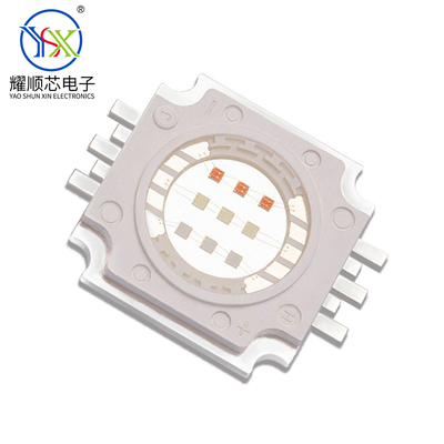 高亮45mil芯片封装RGB集成LED灯珠 大功率10W红绿蓝三合一LED光源