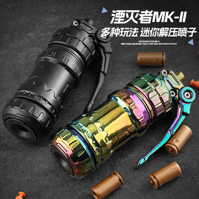 冰冰凉喷子湮灭者MK-II解压玩具可发射男孩玩具枪转轮闪光弹抛壳