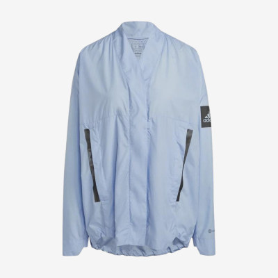 Adidas阿迪达斯正品Myshelter女三条纹拼色宽松长袖夹克HK4736