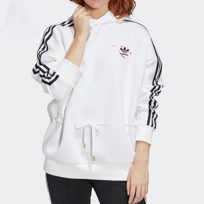 Adidas/阿迪达斯正品三叶草女子简约休闲连帽套头卫衣GK7176