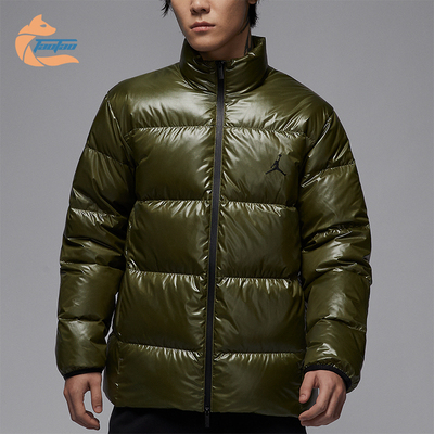 耐克男士亮面防寒立领保暖羽绒服