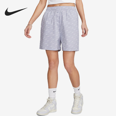 Nike/耐克正品高腰梭织夏新款印花女子运动短裤DV7933-519