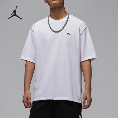 Nike/耐克正品JORDAN男士宽松透气圆领休闲运动短袖T恤HJ2327-100