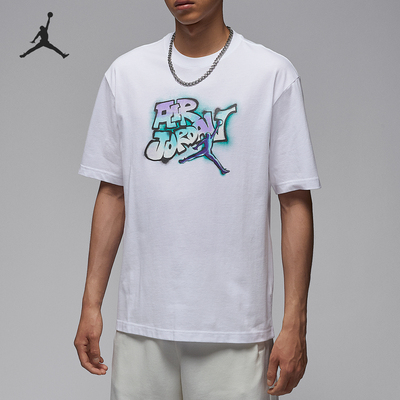 Nike/耐克正品JORDAN男士运动针织印花休闲透气短袖IQ6558-100