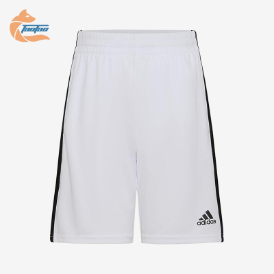 Adidas/阿迪达斯正品徽标中腰儿童侧边条纹经典休闲短裤AH5546