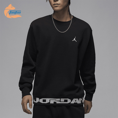 耐克男士保暖圆领加绒针织卫衣