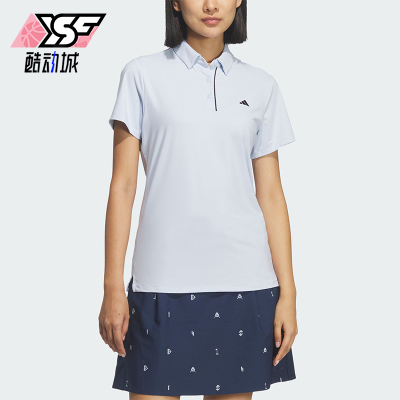 Adidas/阿迪达斯正品新款女浅蓝色经典高尔夫短袖POLO衫KB4724