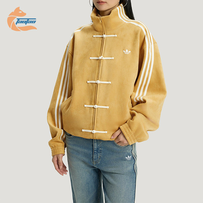 Adidas/阿迪达斯正品三叶草男女运动立领长袖宽松休闲外套KT3851
