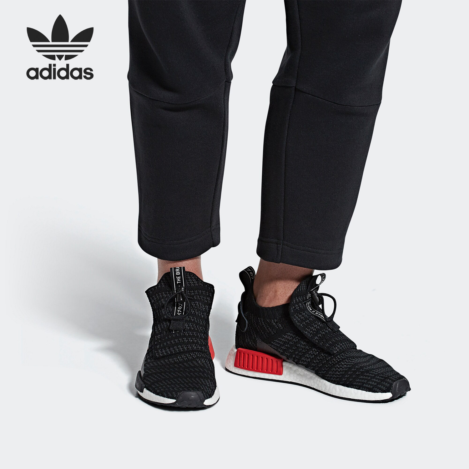Adidas/阿迪达斯正品当季中性NMD_TS1 PK三叶草系列休闲鞋B37634