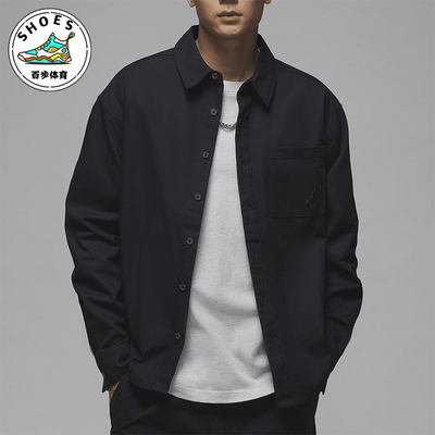 耐克男士翻领户外宽松纽扣衬衫