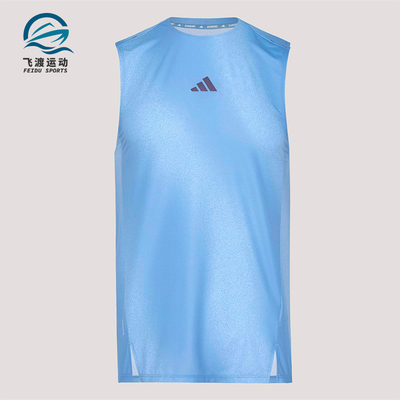 Adidas/阿迪达斯正品夏季男士透气无袖跑步训练运动背心T恤KY5047