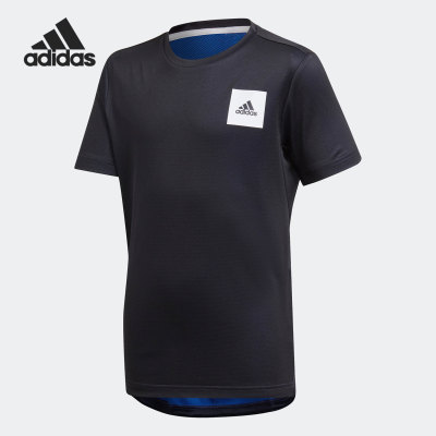 Adidas/阿迪达斯正品夏季新款大童宽松透气运动短袖T恤GE0537
