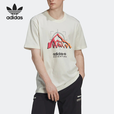 Adidas/阿迪达斯正品三叶草男子运动休闲印花短袖T恤HK4983