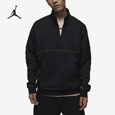 Nike/耐克正品Air Jordan男子运动加绒半拉链卫衣DV7680-010