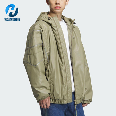 Adidas/阿迪达斯正品三叶草男女休闲运动连帽宽松保暖棉服KC2654