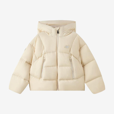 New Balance新百伦正品儿童连帽拉链短款羽绒服7PF43022-LBG