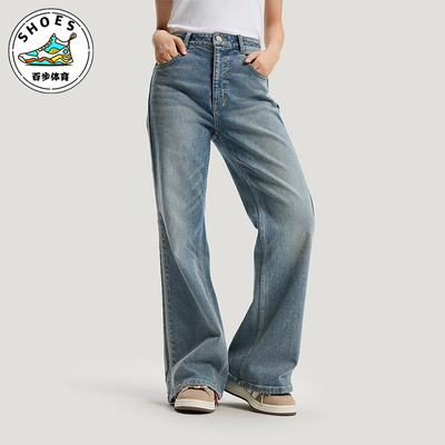 Adidas/阿迪达斯正品三叶草女士运动新年款水洗牛仔长裤KT3173