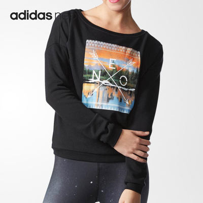 Adidas/阿迪达斯正品NEO新款女子休闲时尚针织套头衫卫衣 AB8966