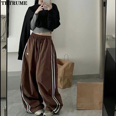 Y2K Vintage Women Loose Pants Oversized Hip Hop Drawstring P