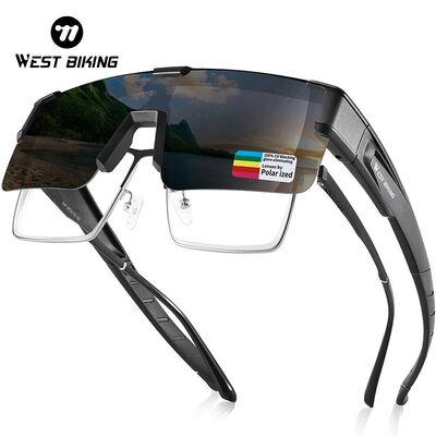 WEST BIKING Fit Over Myopia Glasses Cover Sunglasse Polarize