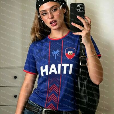 2026 New Haiti Soccer T shirt Jersey Women Men Sports T-Shir