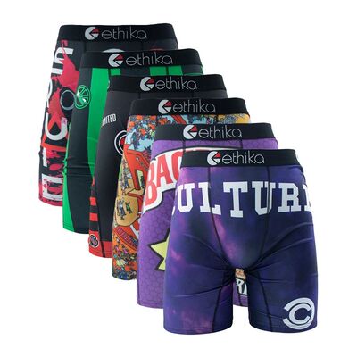 ETHIKA 6Pcs Men Underwear Boxers Breathable Man Swimming Und