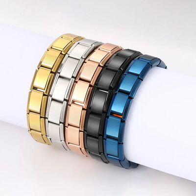 Trendy Square Italy Stainless Steel Bracelets For Women Men