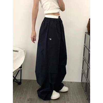Embroidery Women Cargo Pants Summer High Waist American Quic