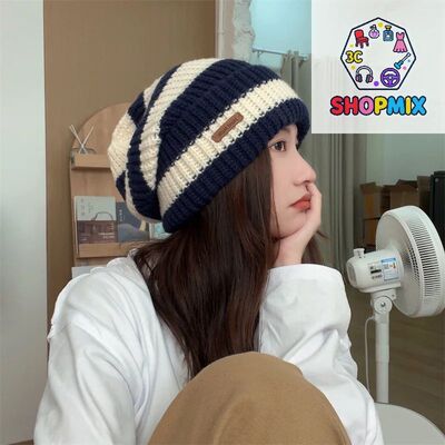 Knit Beanie Hat Women Men Elastic Winter Warm Brimless Hat O