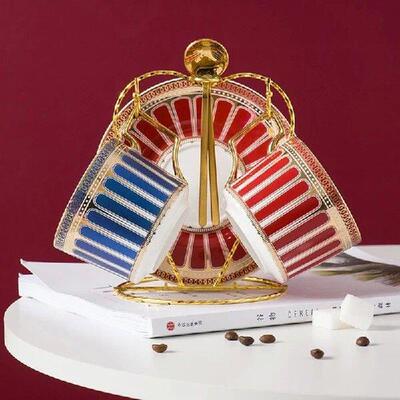 Heart Shaped Cup Mug Holder Drain Rack For 2 Mugs 2 Dishes