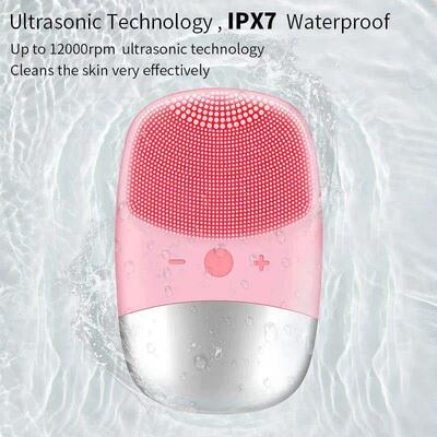 Electric Facial Cleansing Brush Silicone Sonic Face Cleaner