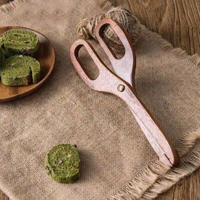 Toaster Tongs Wooden Clip Scissors Versatile Food Cooking